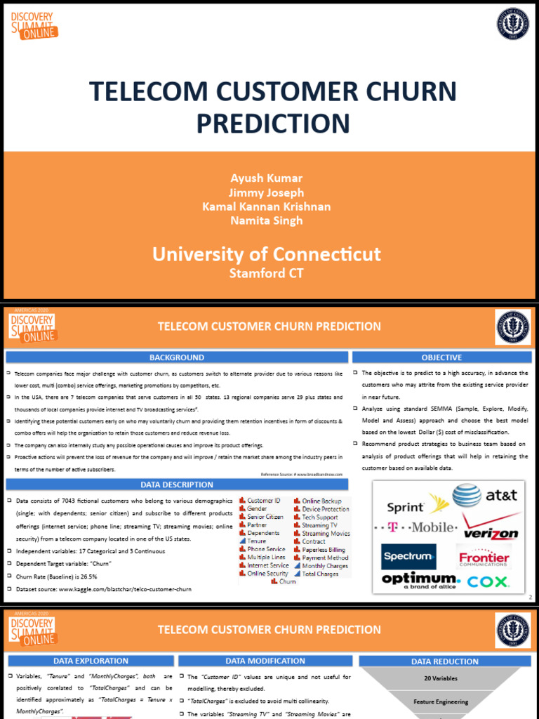 Telcom Customer Churn JMP Summit Presentation V7h | PDF | Dependent And Independent Variables ...