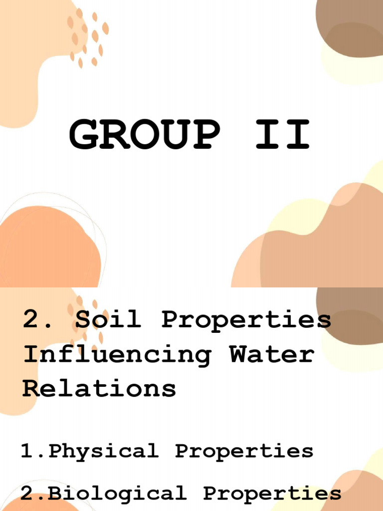 Group 2 Report. Miss Hisona | PDF | Soil | Clay