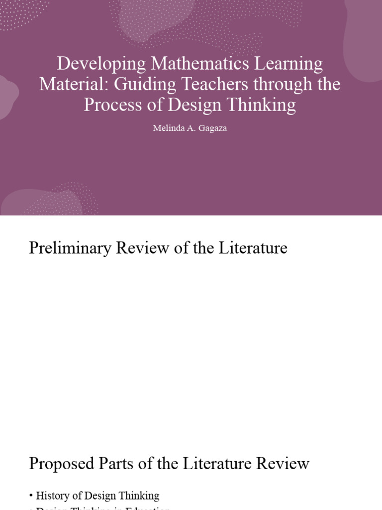 Developing Mathematics Learning Material | PDF | Design Thinking | Learning