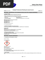 Sunlight Dishwashing Liquid SDS | PDF | Environmental Science | Safety