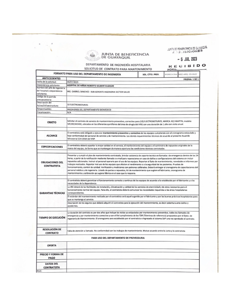 TDR 10 Electrobisturies HRG | PDF