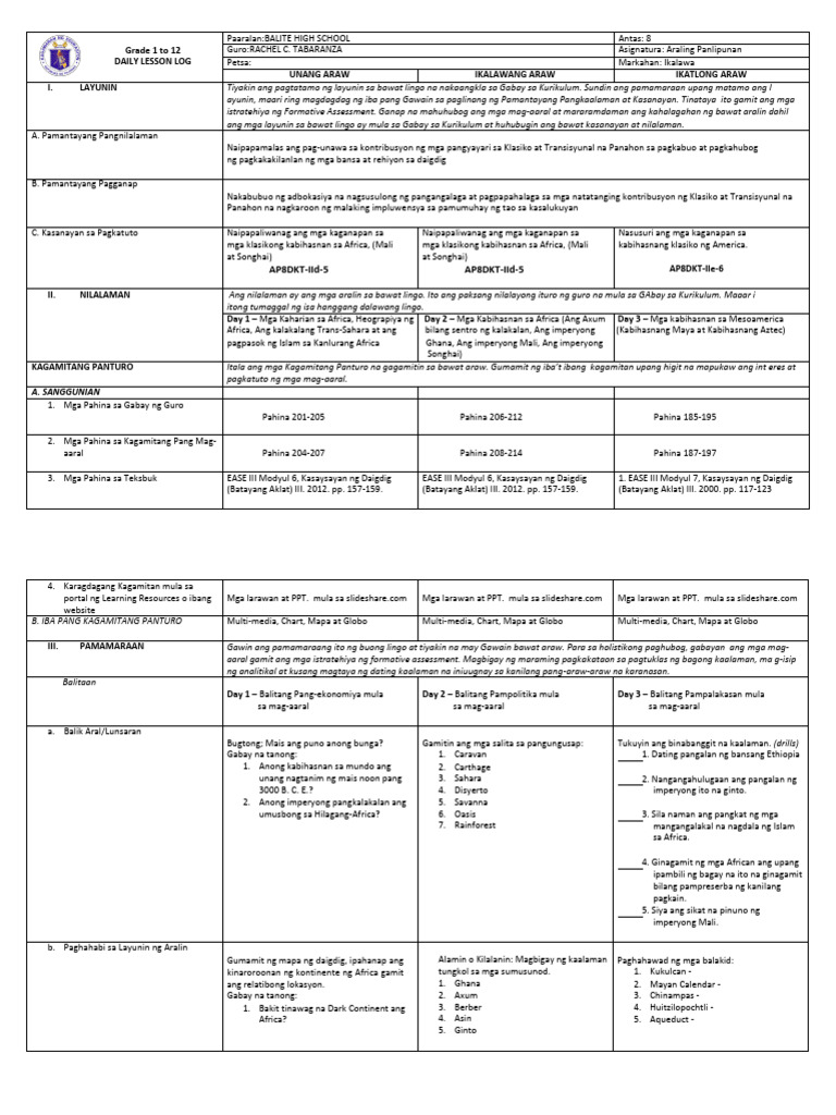 Final AP8 2nd LC Week 4 | PDF