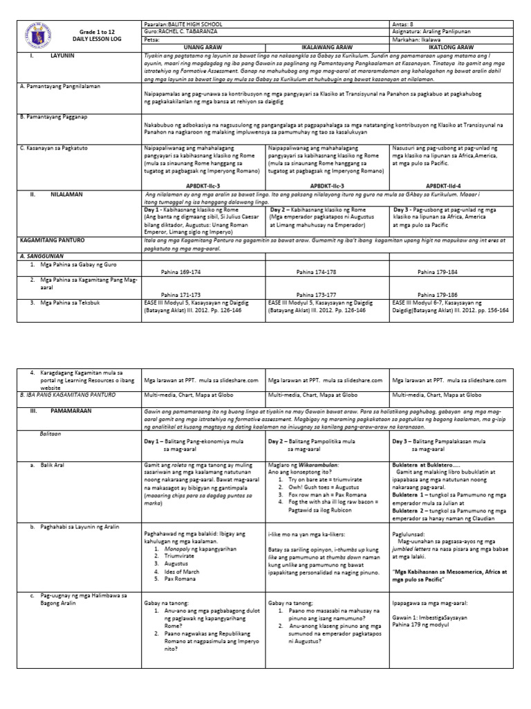 Final AP8 2nd LC Week 3 | PDF