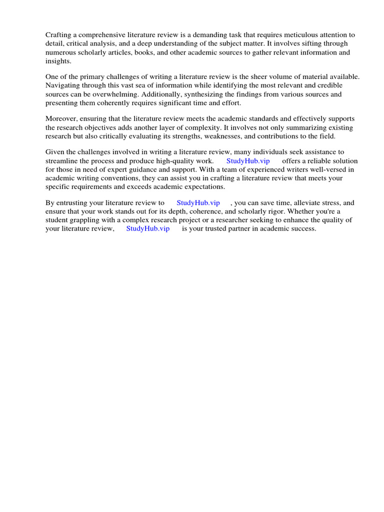 Example of Academic Literature Review | PDF | Academic Publishing ...