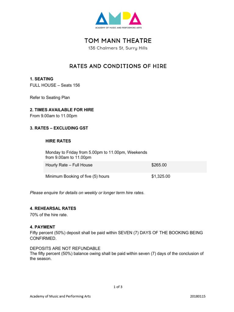 AMPA Tom Mann Hire Rates 2021 | Download Free PDF | Legal Liability ...