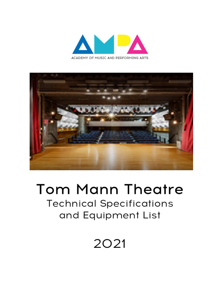 AMPA Tom Mann Theatre Equipment List | PDF | Sound Technology | Recording