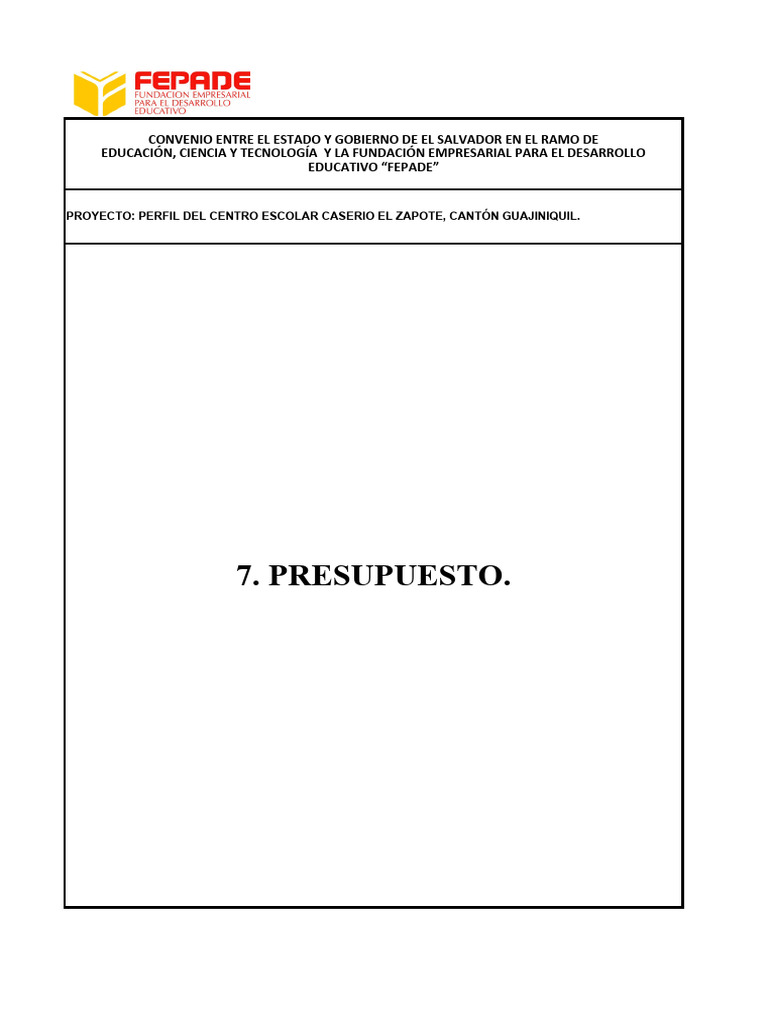 Presu de C.E Cas. El Zapote, Cantón Guajiniquil. | PDF | Pintar ...