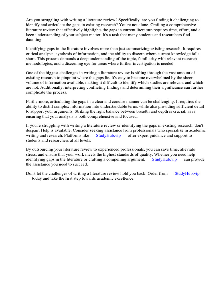 How To Write Gaps in Literature Review | PDF | Data | Knowledge