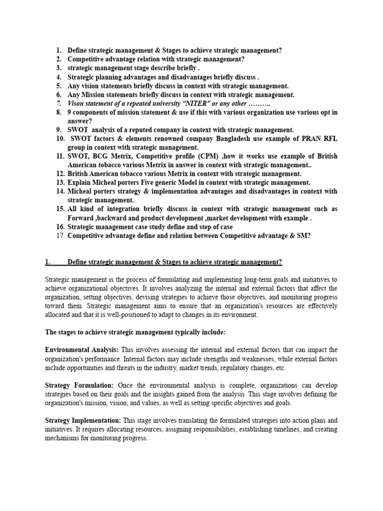 Work | Download Free PDF | Strategic Management | Competitive Advantage