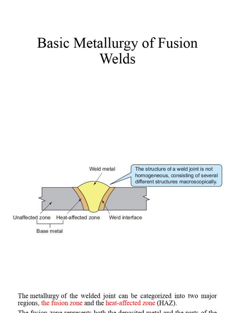Part-1, Basic Metallurgy of Fusion Welds | PDF | Welding | Construction