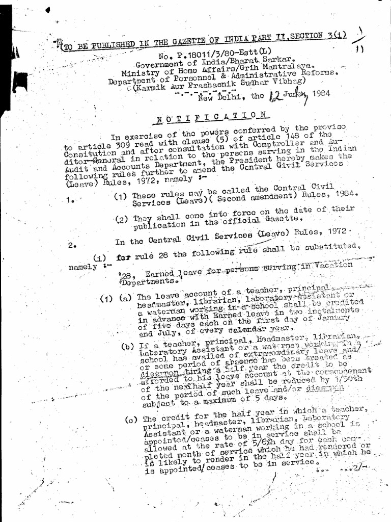 DOPT Calculation Circular 18011 - 3 - 80-Estt.-L-12071984 | PDF | Science & Mathematics