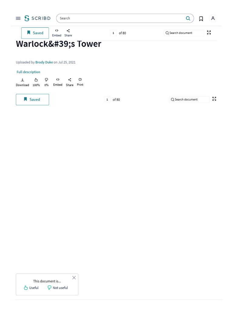 Warlock's Tower - PDF - Leisure S | PDF | Scribd | Social Information Processing