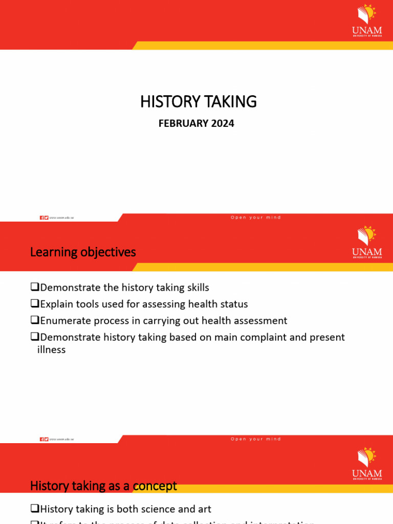 UNIT 6 History Taking With A Sample | PDF | Medical Diagnosis ...