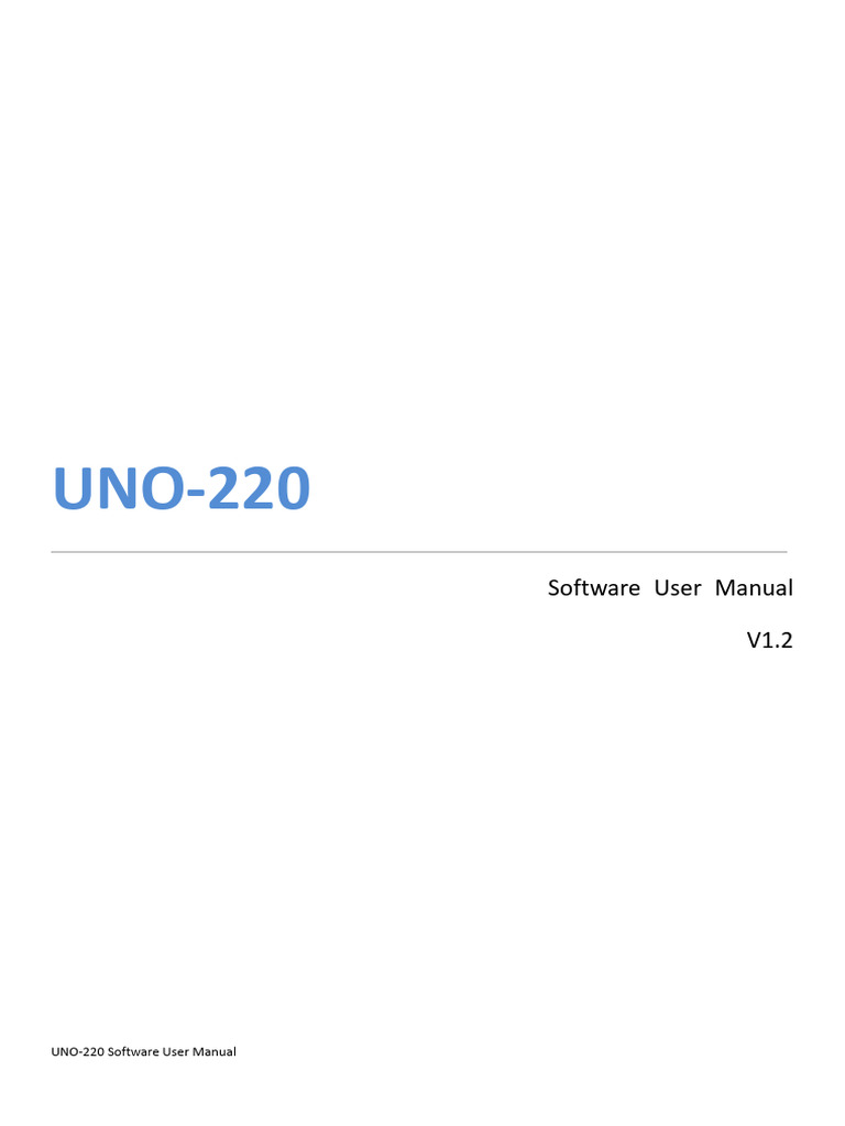UNO-220 Software User Manual V1.2 | PDF | Sudo | Office Equipment