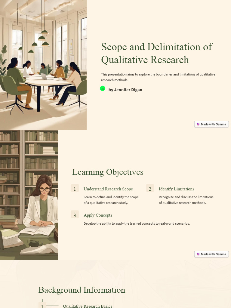 Scope and Delimitation | PDF | Qualitative Research | Critical Thinking