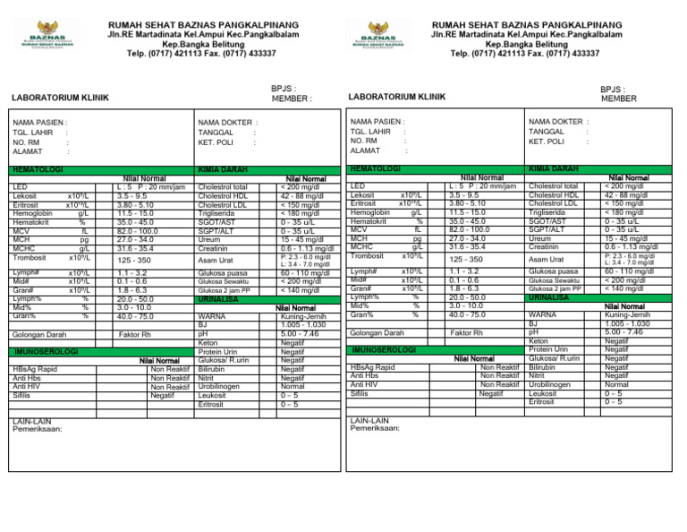 Blanko Lab 2023 Revisi Akre | PDF