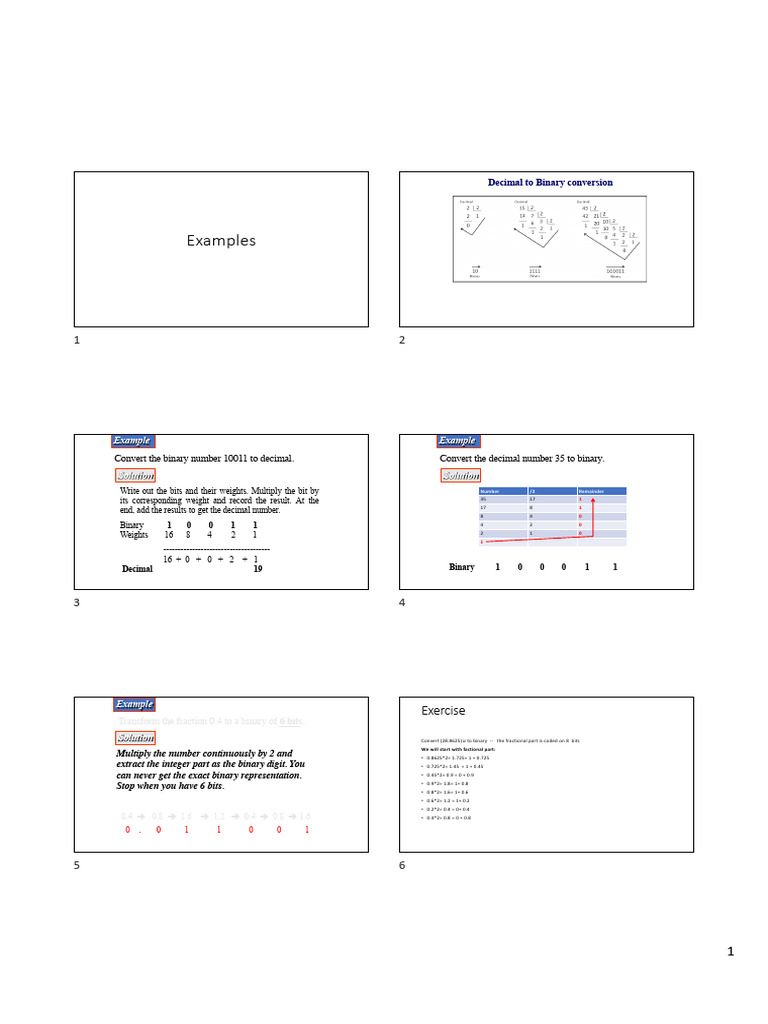Examples Chapter 1 | Download Free PDF | Decimal | Encodings