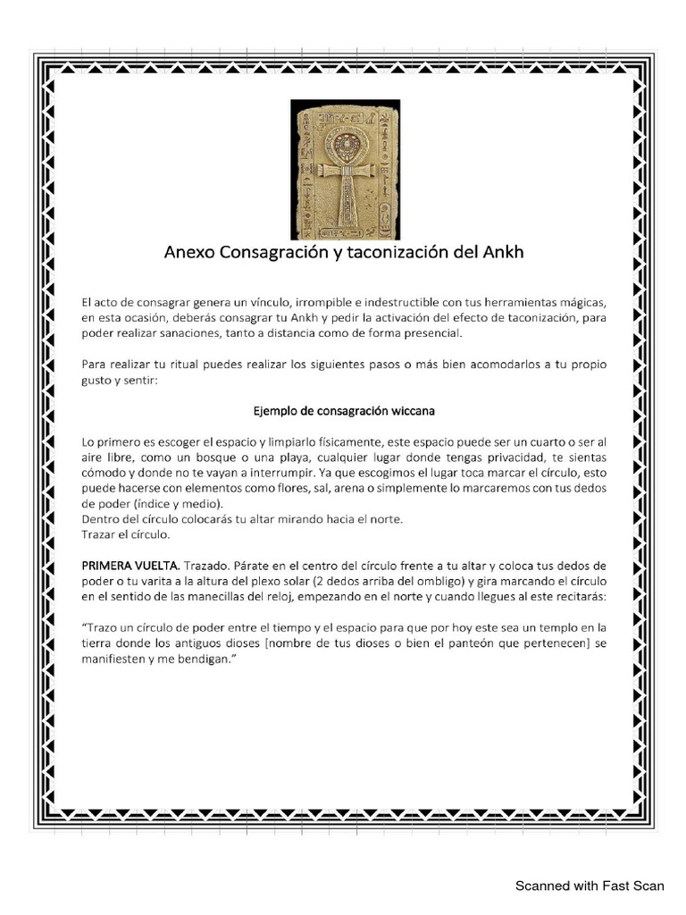 Anexo Consagración y Taconización Del Ankh - PDF | PDF
