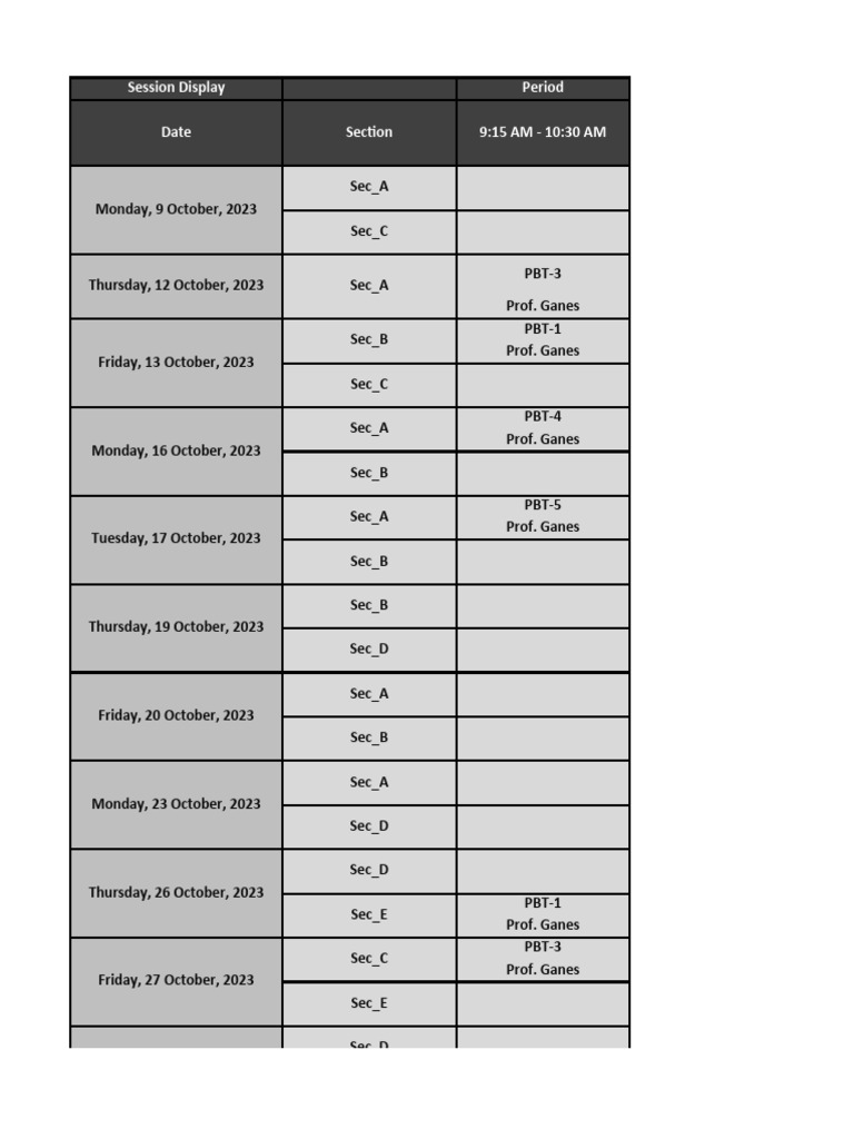 Application Exercise 44 - Converting Time Table | PDF