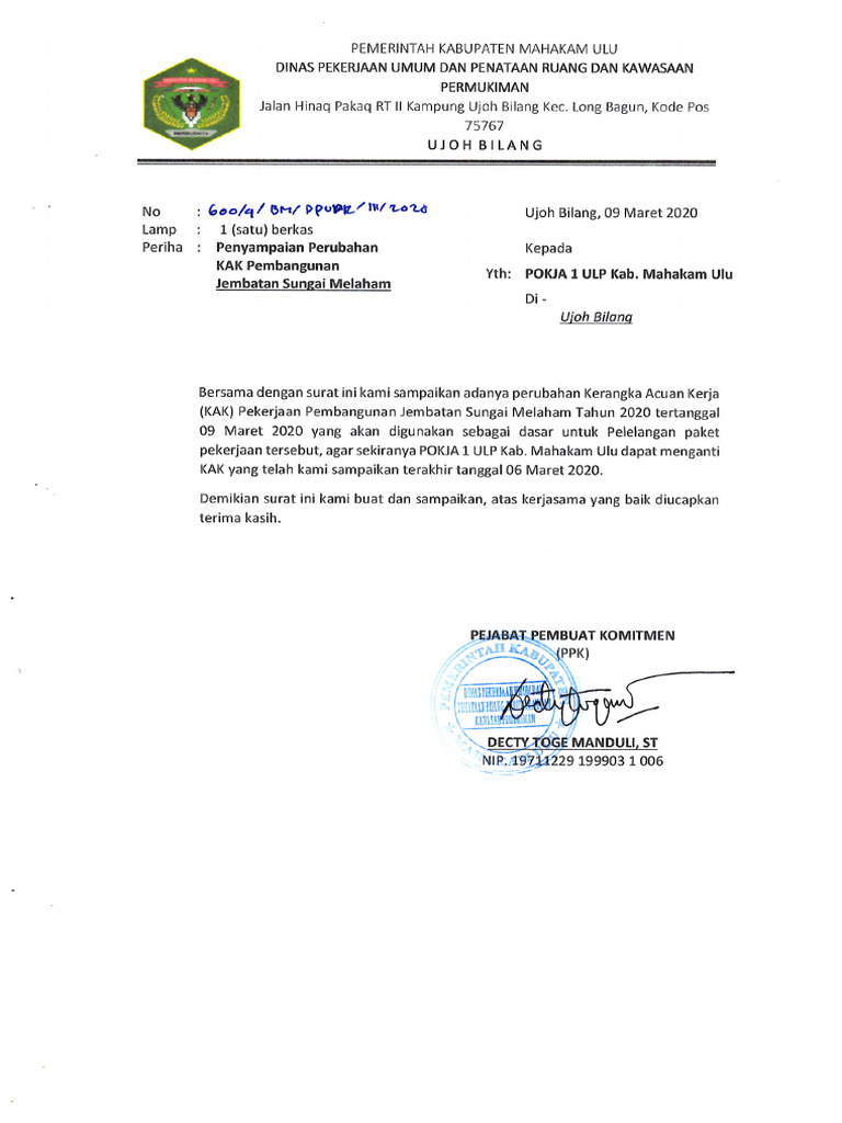 KAK Pembangunan Jembatan | PDF