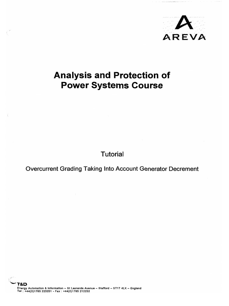 Section 3-Tutorial Overcurrent Grading | PDF