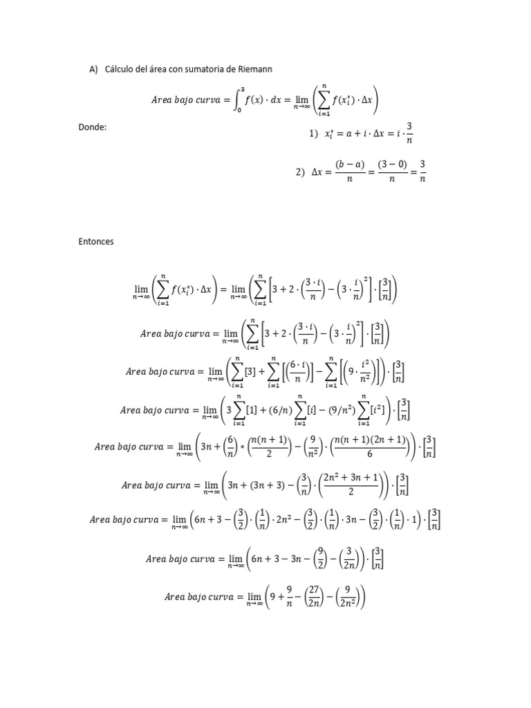 Sumatoria de Riemann | PDF | Integral | Análisis funcional