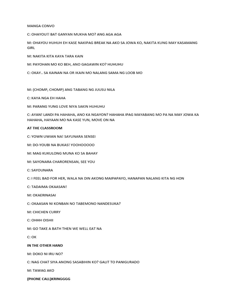 Manga Convo | PDF