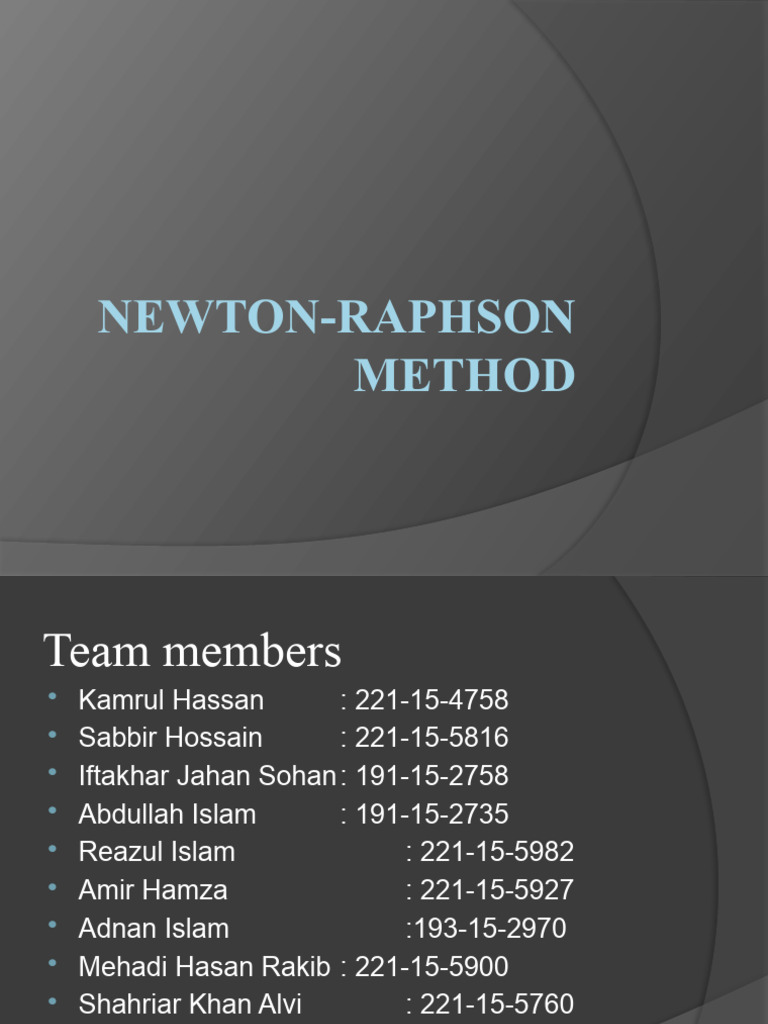 Newton Raphson Method | PDF | Mathematics | Mathematical Analysis