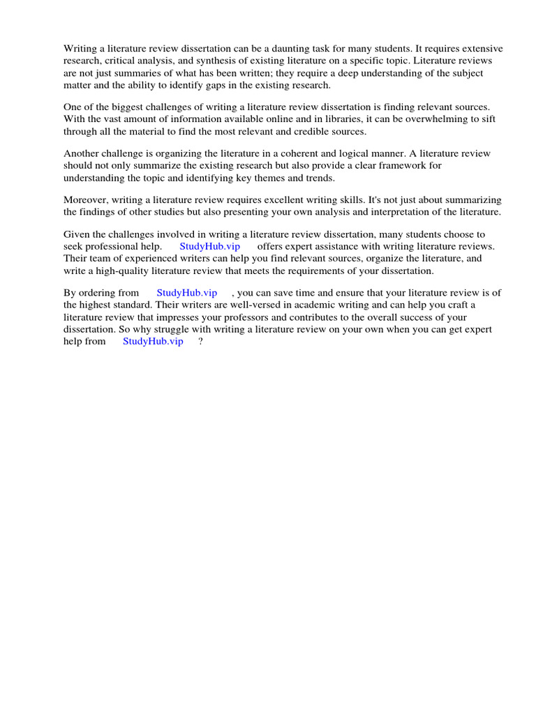 Writing A Literature Review Dissertation | PDF | Written Communication ... Writing A Literature Review Dissertation | PDF | Written Communication ...