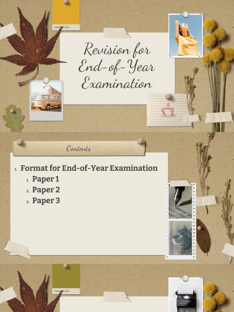 End-of-Year Exam Revision Guide | PDF | Question | Adverb