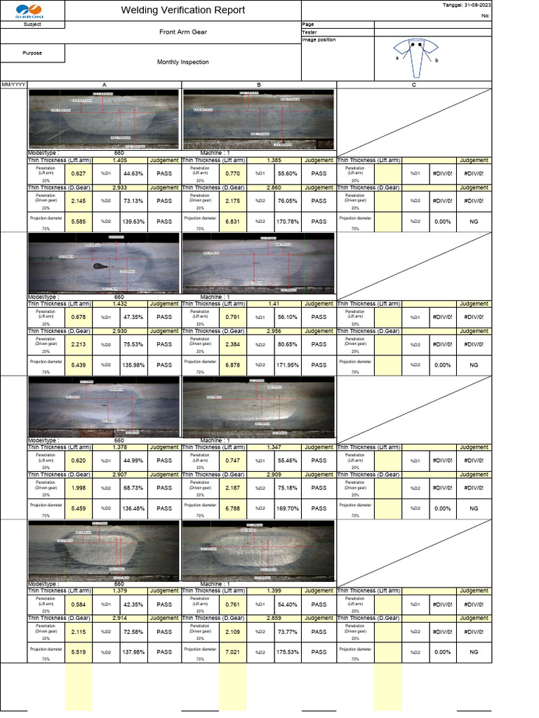 Welding Verification Report Aug 2023 | PDF | Mechanical Engineering ...
