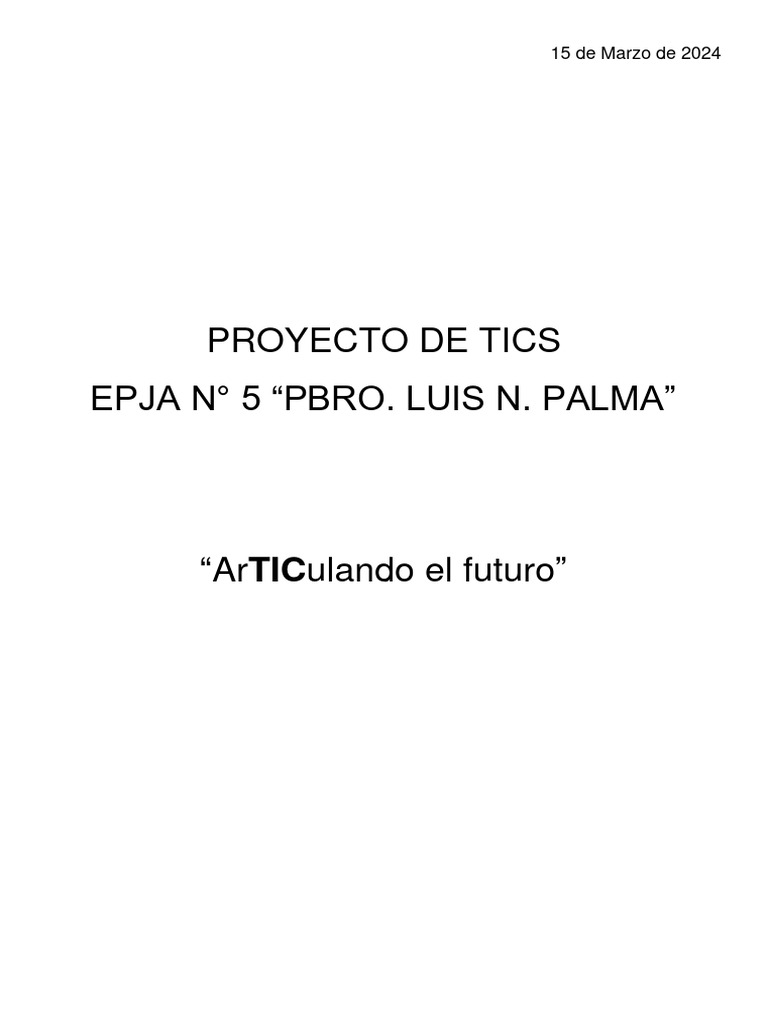 Proyecto TIC para Educación Inclusiva | PDF | Red mundial | Internet y web