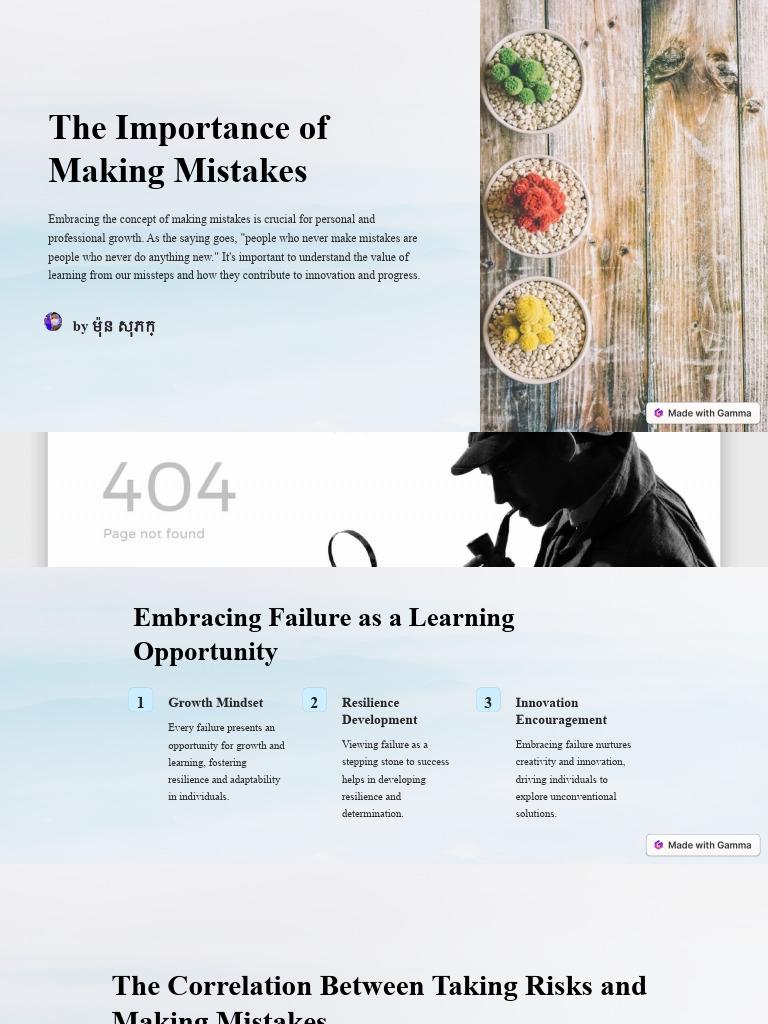 The Importance of Making Mistakes | PDF | Psychological Resilience ...