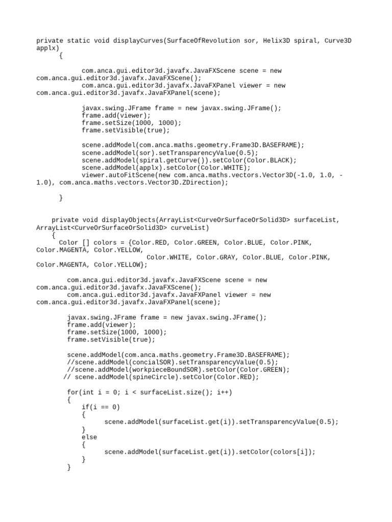 Plot3d Curves Pdf Color Computer Graphics