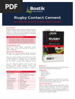 Technical Data Sheet - BOSTIK Rugby Original | PDF | Adhesive | Materials