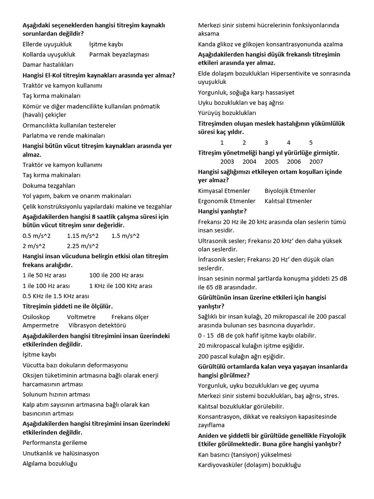 Ornek Calısma Soruları Final UKEY | PDF