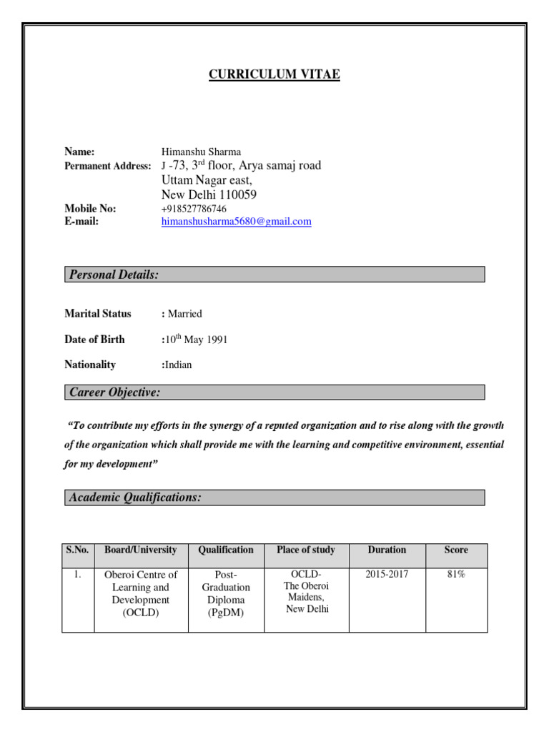 Resume-Himanshu Sharma-1 | PDF