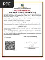 Alvará de Comercial - Angola | PDF