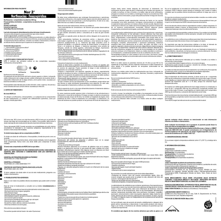 NOR2_Prospecto_Pacientes_RAFFO | PDF | Infección del tracto urinario ...