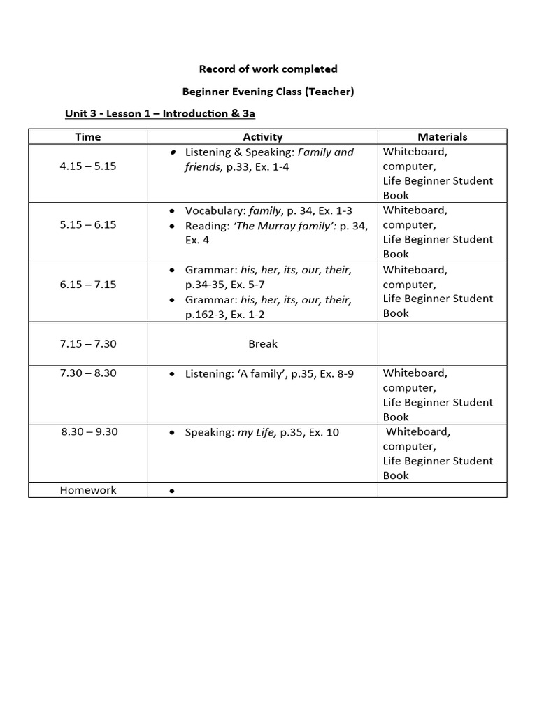 Life Beginner Week 3 | PDF | Morphology | Linguistic Typology