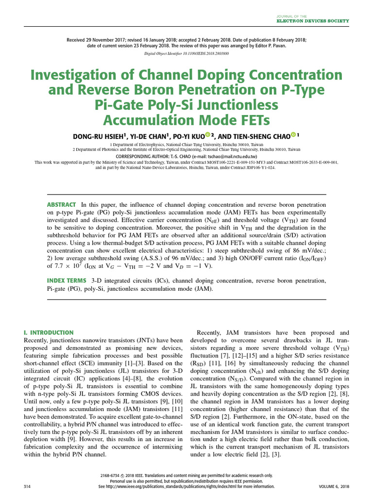 Investigation of Channel Doping Concentration and Reverse Boron ...