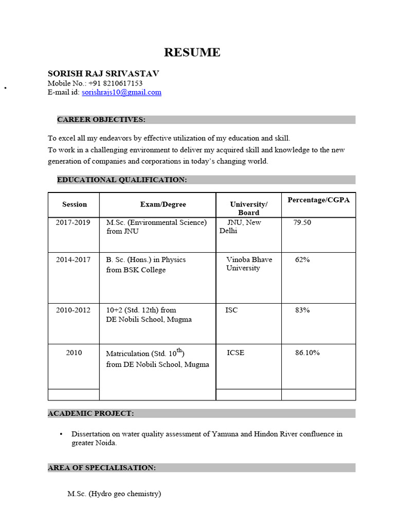 Sorish CV new | PDF | Computing