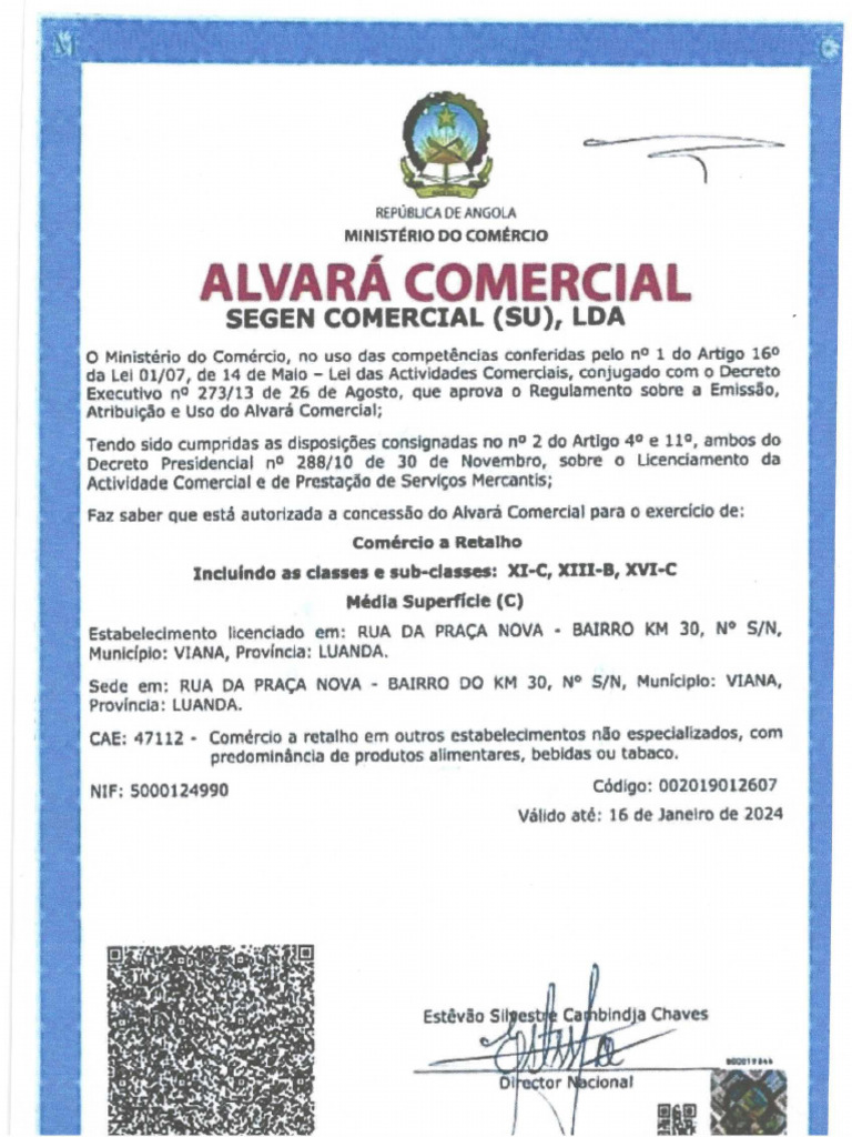 Alvara Segen Comercial | PDF