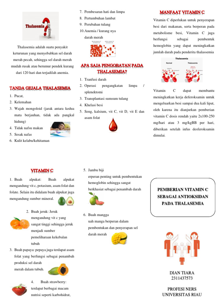 Thalasemia: Gejala, Pengobatan, dan Peran Vitamin C | PDF