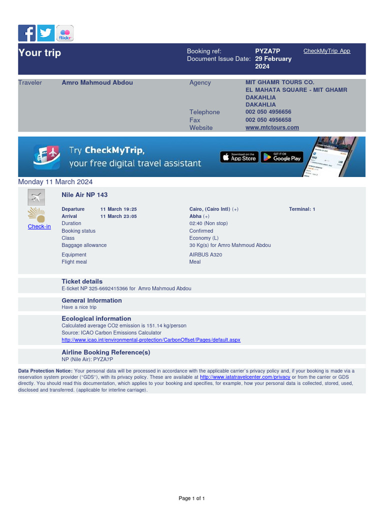 Amro Mahmoud Abdou | PDF | Airlines | Civil Aviation