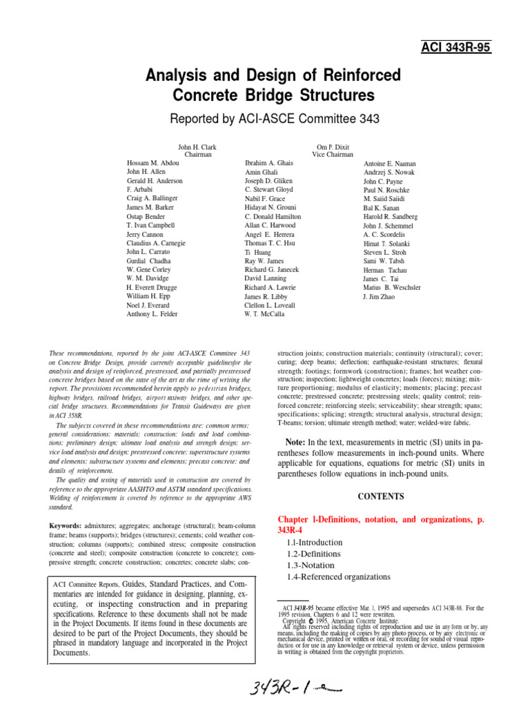 ACI 343R - 95 RC Bridge Design Book | Download Free PDF | Prestressed ...