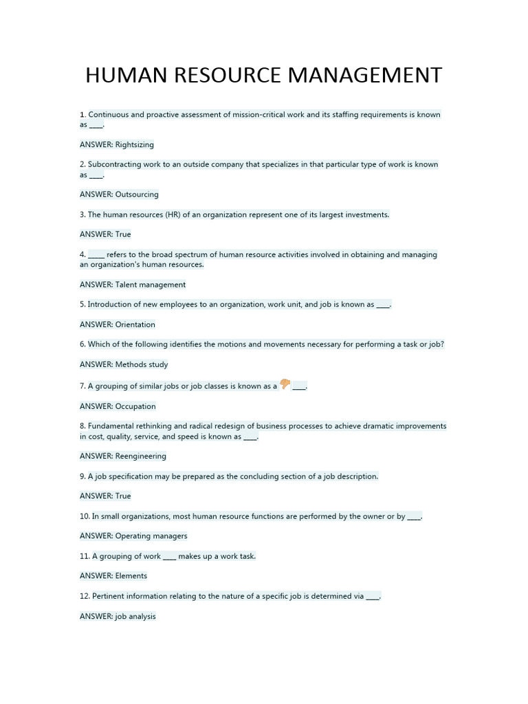 Human Resource Management Essentials | PDF