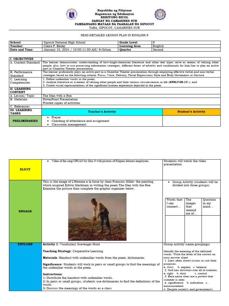 Cot 2ND Quarter | PDF | Learning | Lesson Plan