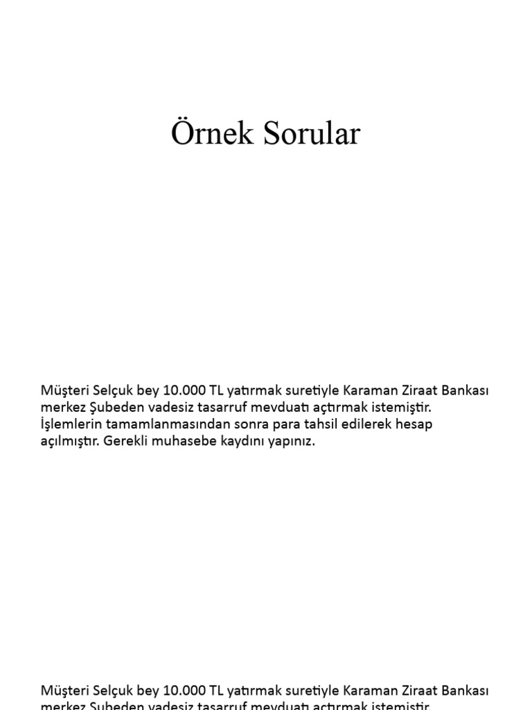 Ornek Sorular | PDF