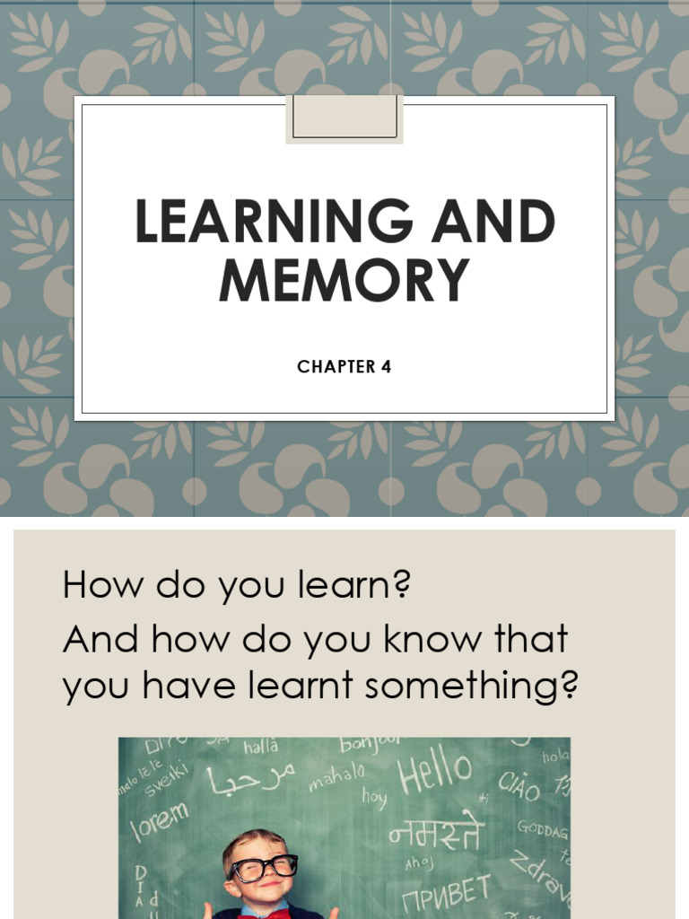 Session 6 - Learning (Slides) | PDF | Classical Conditioning | Behaviorism